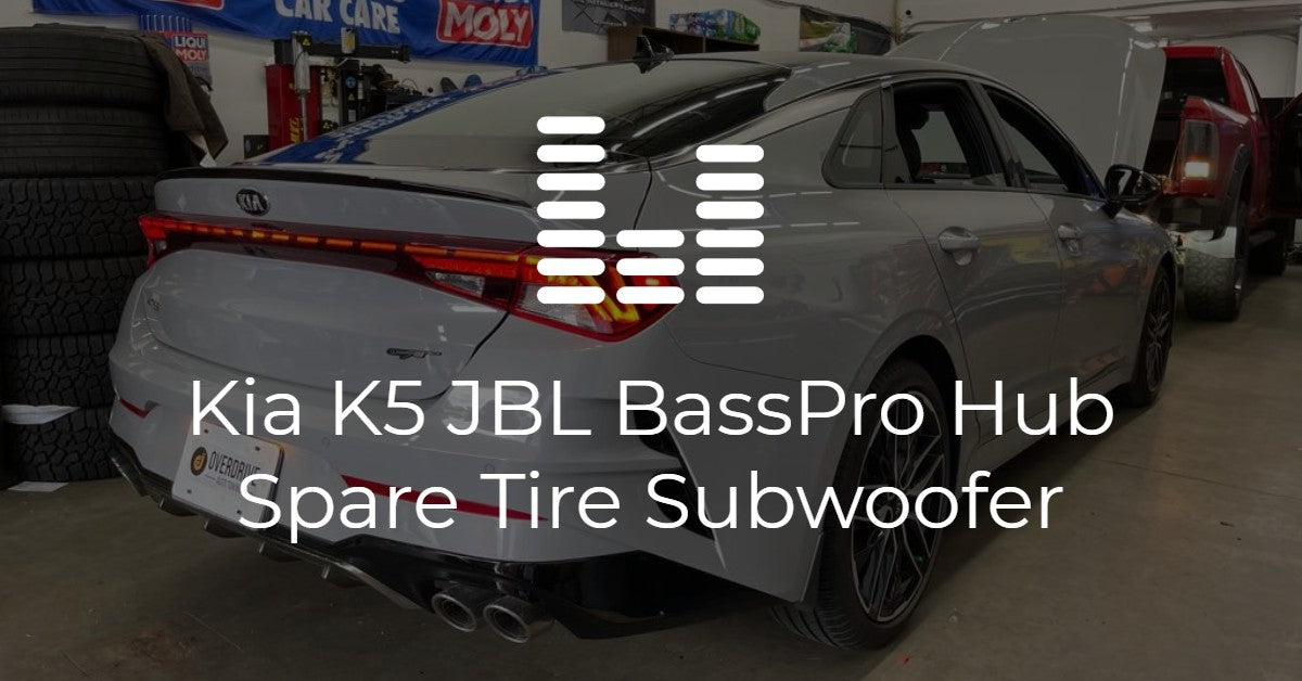 Kia K5 JBL BassPro Hub 11" Spare Tire Subwoofer Install – Overdrive ...