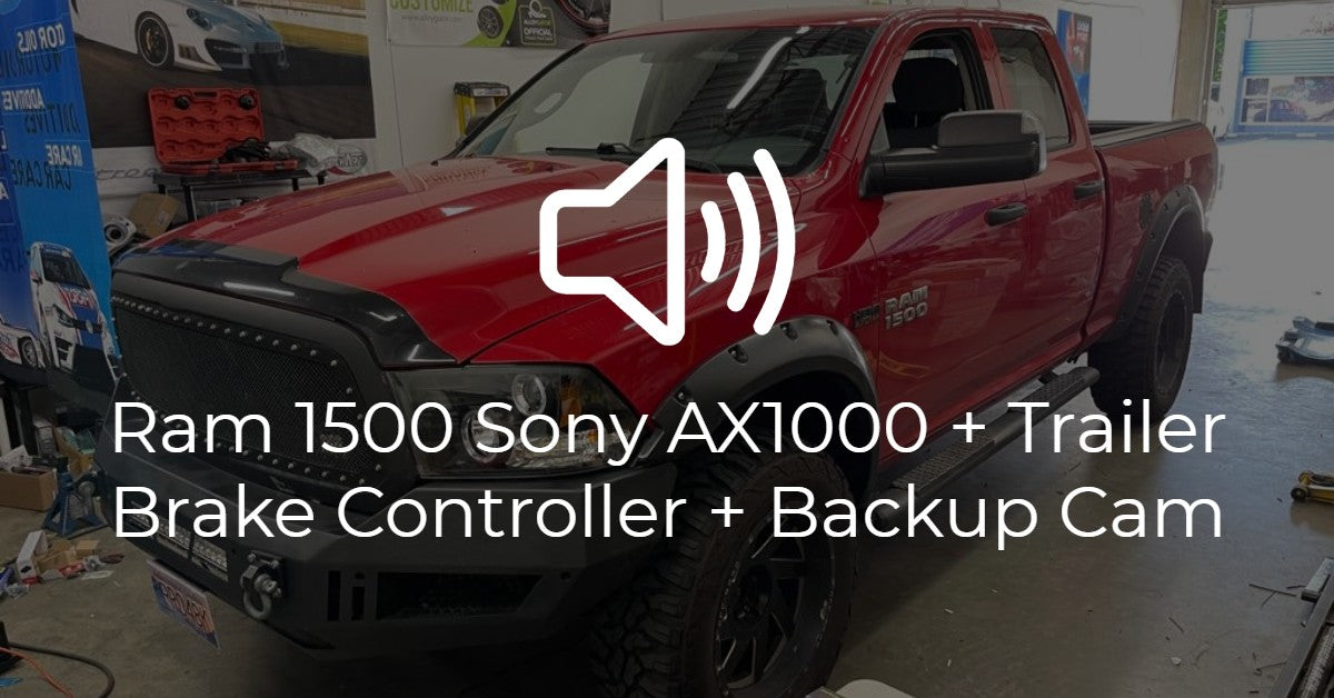 Ram 1500 Sony XAV-AX1000 Head Unit + Backup Camera + Trailer Brake Con ...
